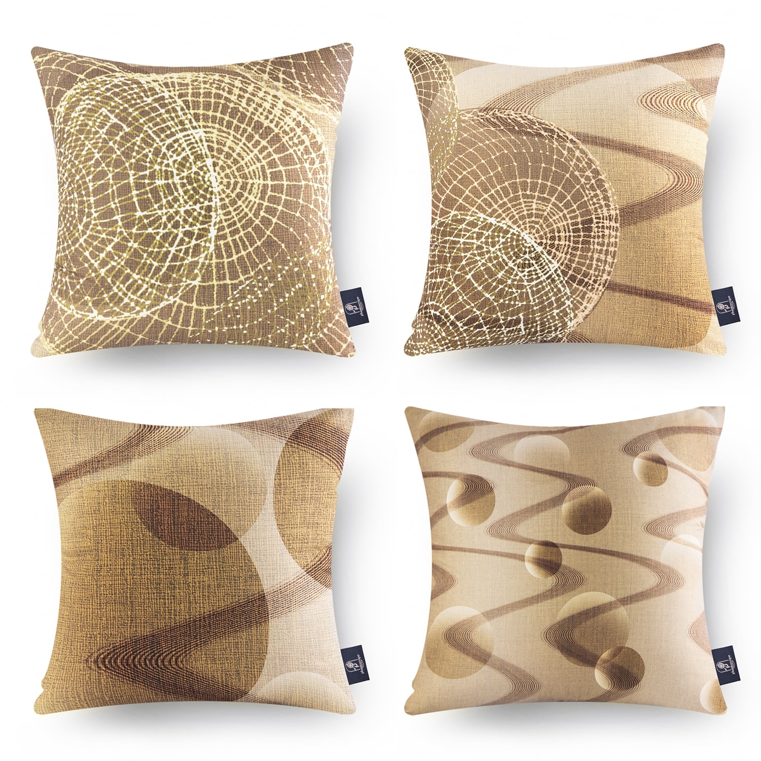Phantoscope Geometric Series Decorative Throw Pillows, Light Coffee ...