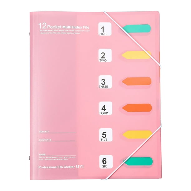 FlyFlise Expanding File Folder 12 Pocket Plastic Envelope File ...