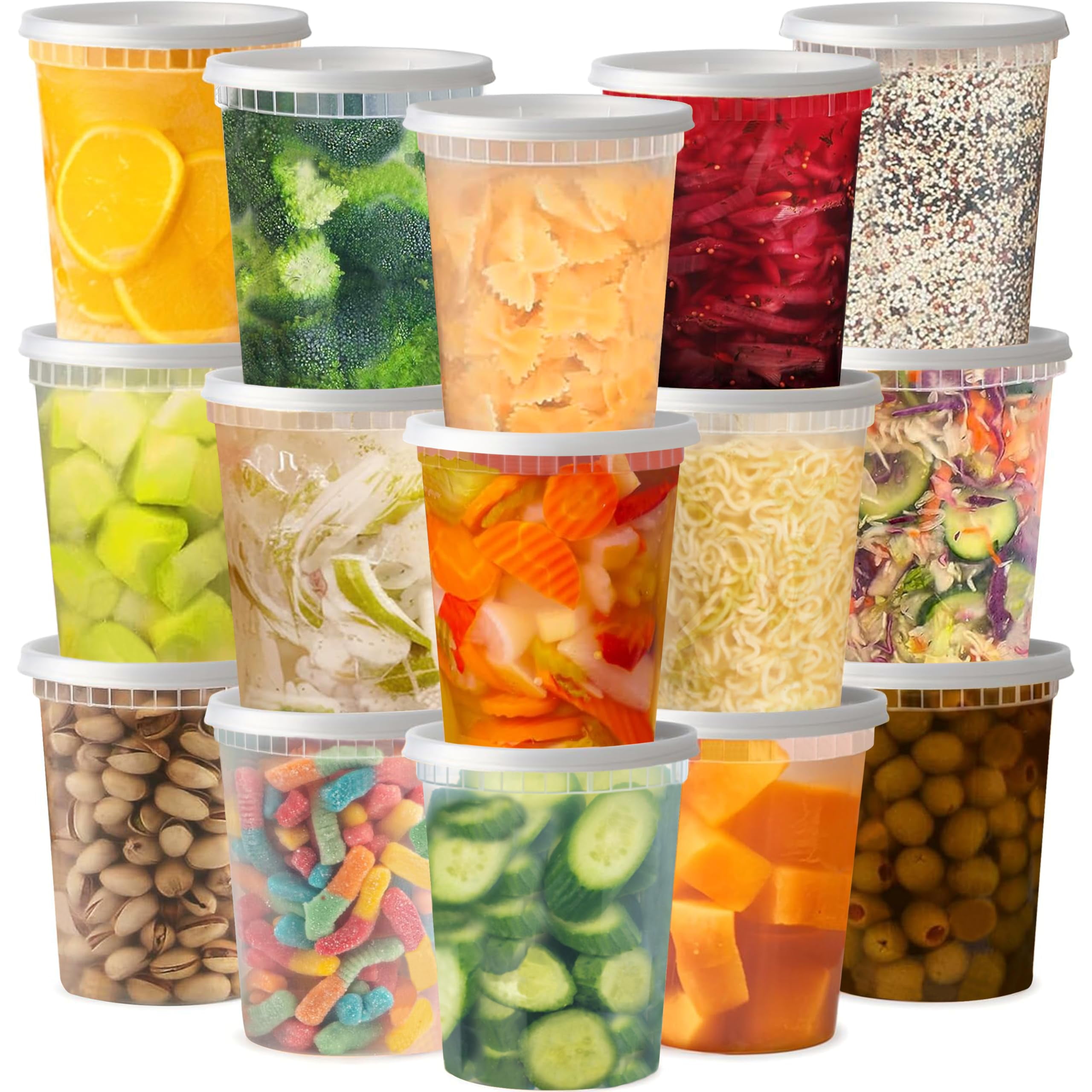 Recipientes de plástico para delicatessen TashiBox 32 oz (48 juegos ...