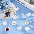 30Pcs Blank Double-sided Heat Transfer Aluminium Pendants Pet Tag White ...