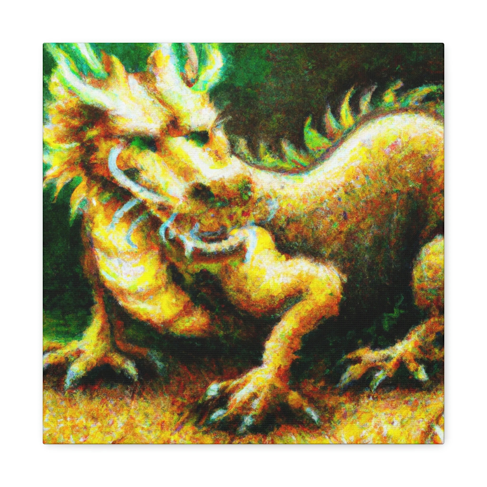 Dragon in Pointillism - Canvas - Walmart.com