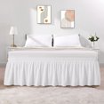 Tripumer Full Wrap Bed Skirt 15 Inch Drop Frilly Soft Bed Skirt