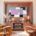 Abstract Art TV Dust Cover 75 Inch, Patchwork Pink Black and Grey ...
