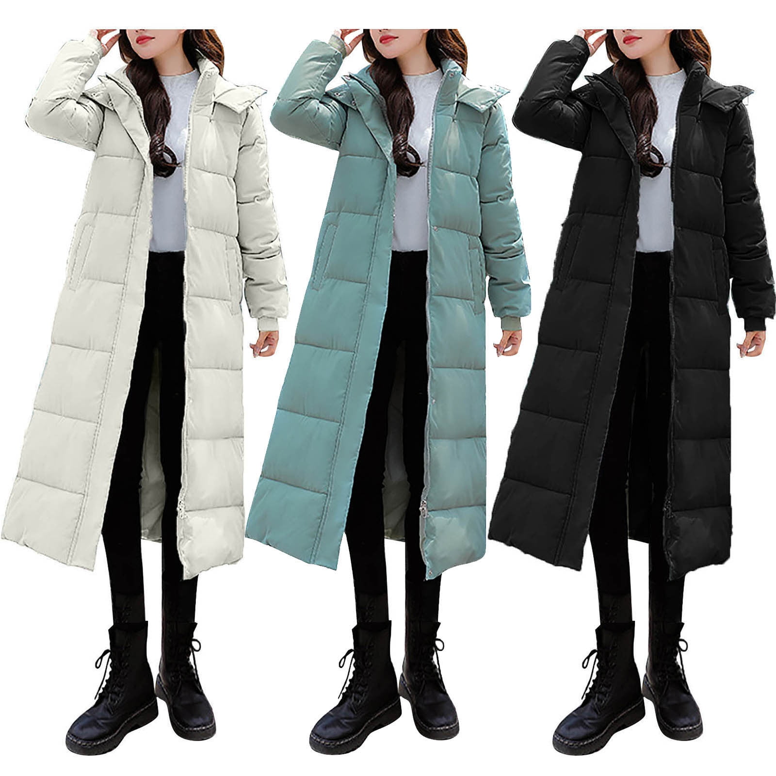 Click here for Yoeyez Long Winter Coats For Women Warm Hooded Zip... prices