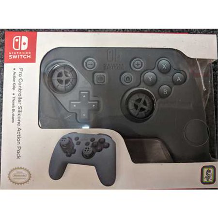 Nintendo Switch Pro Controller Silicone Action Pack Grip Case - Grey ...