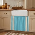 Blue Stripe Cabinet Curtain, Modern Geometric Classic Linear Slub ...