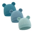 Classical Bear Ear Infant Hat Waffles Weave Fabric Stretchy Head Cover ...