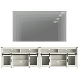 WAMPAT TV Stand for 100+ Inch TV, Farmhouse 118" Extra Long ...