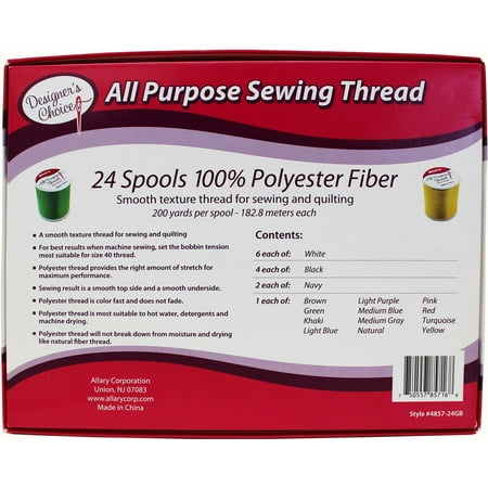Allary Purpose Sewing Thread Set 24pc Assorted | Walmart Canada
