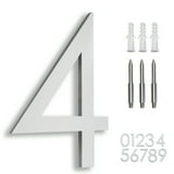 Architectural Mailboxes 4" Brass Floating House-Number 4 - Walmart.com