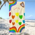 1Pc rainbow love childlike style soft towel is suitable for beach ...