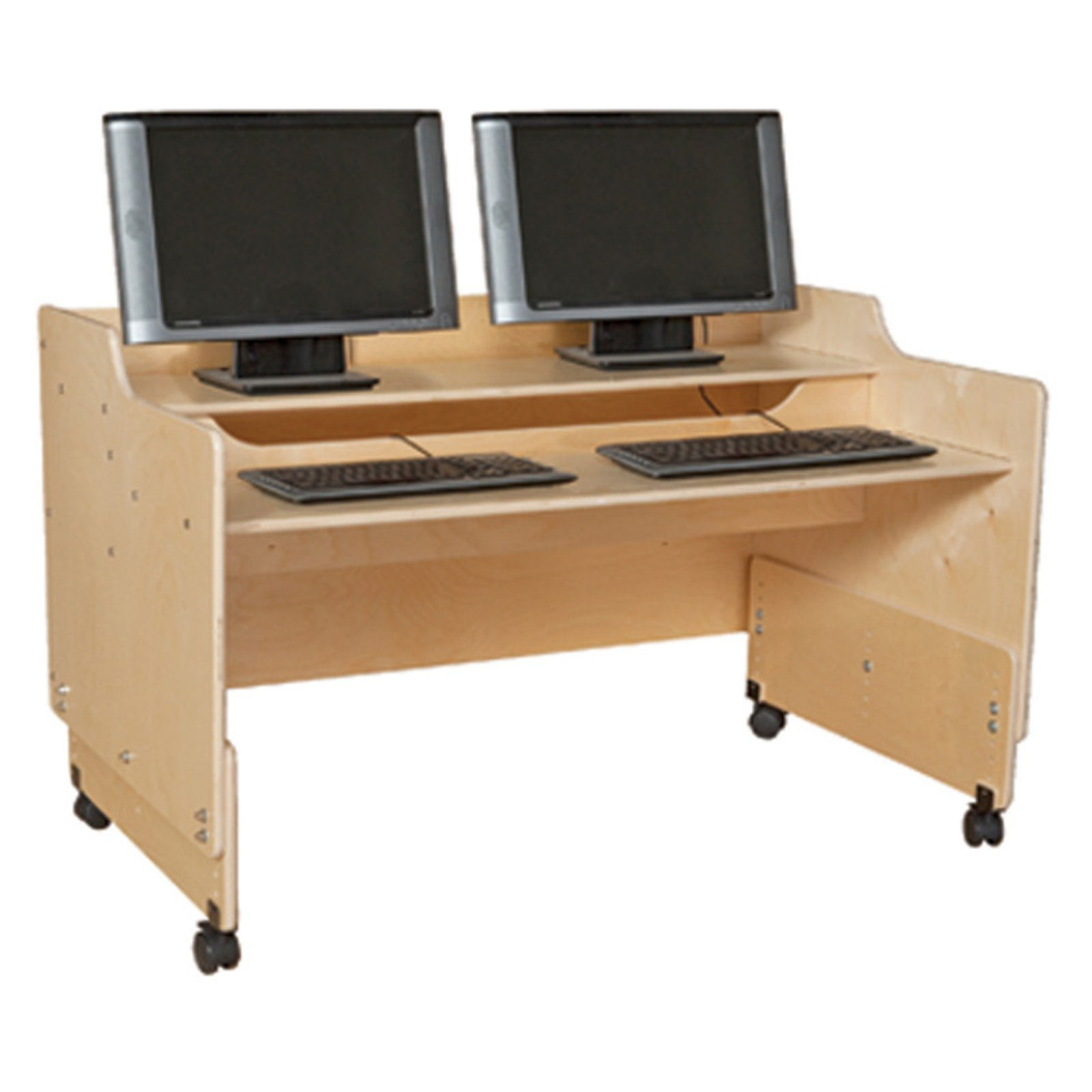 Wood Designs Contender 48 in. Mobile Computer Desk - Walmart.com