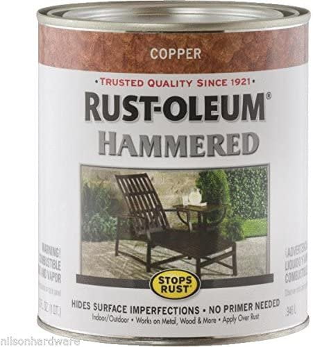 2 Qt Copper Rust-Oleum Gloss Hammered Metal Finish Paint 239074 ...