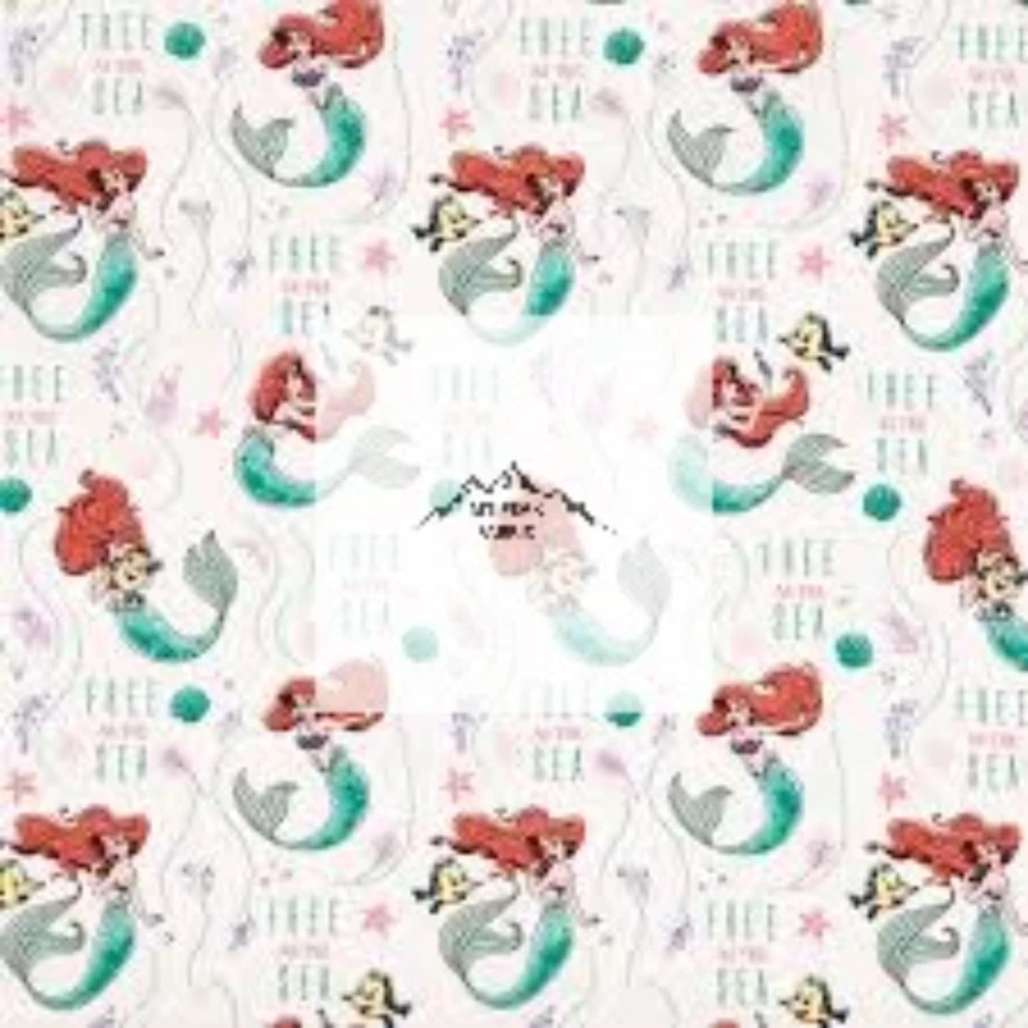 The Little Mermaid Shell Cotton Fabric - Walmart.com