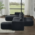 U-Shaped Fabric Sectional Couch, Convertible Modular Sofa with Seats ...