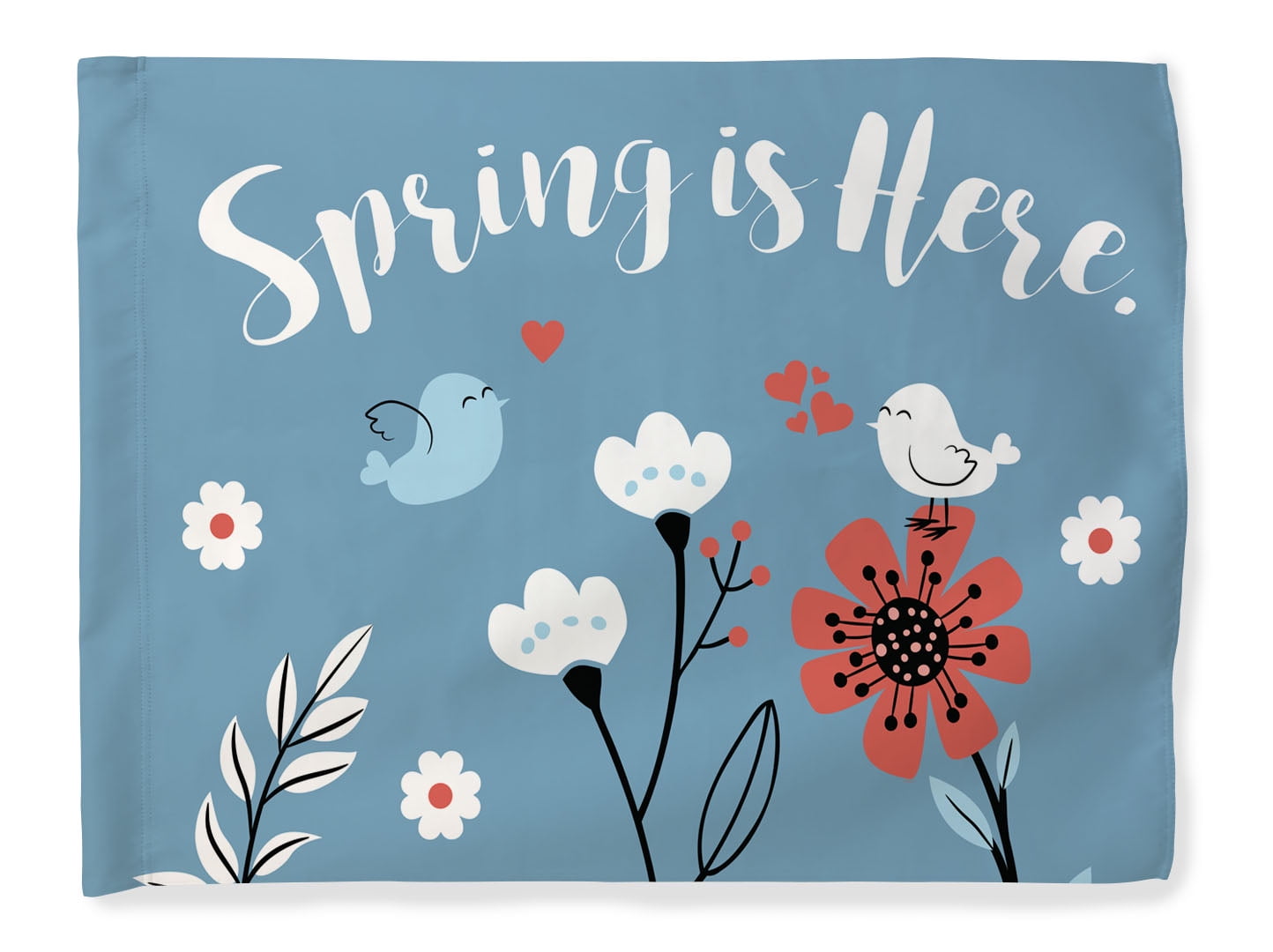 ThisWear Spring Flag Spring is Here Love Birds Flag Floral House Flag ...