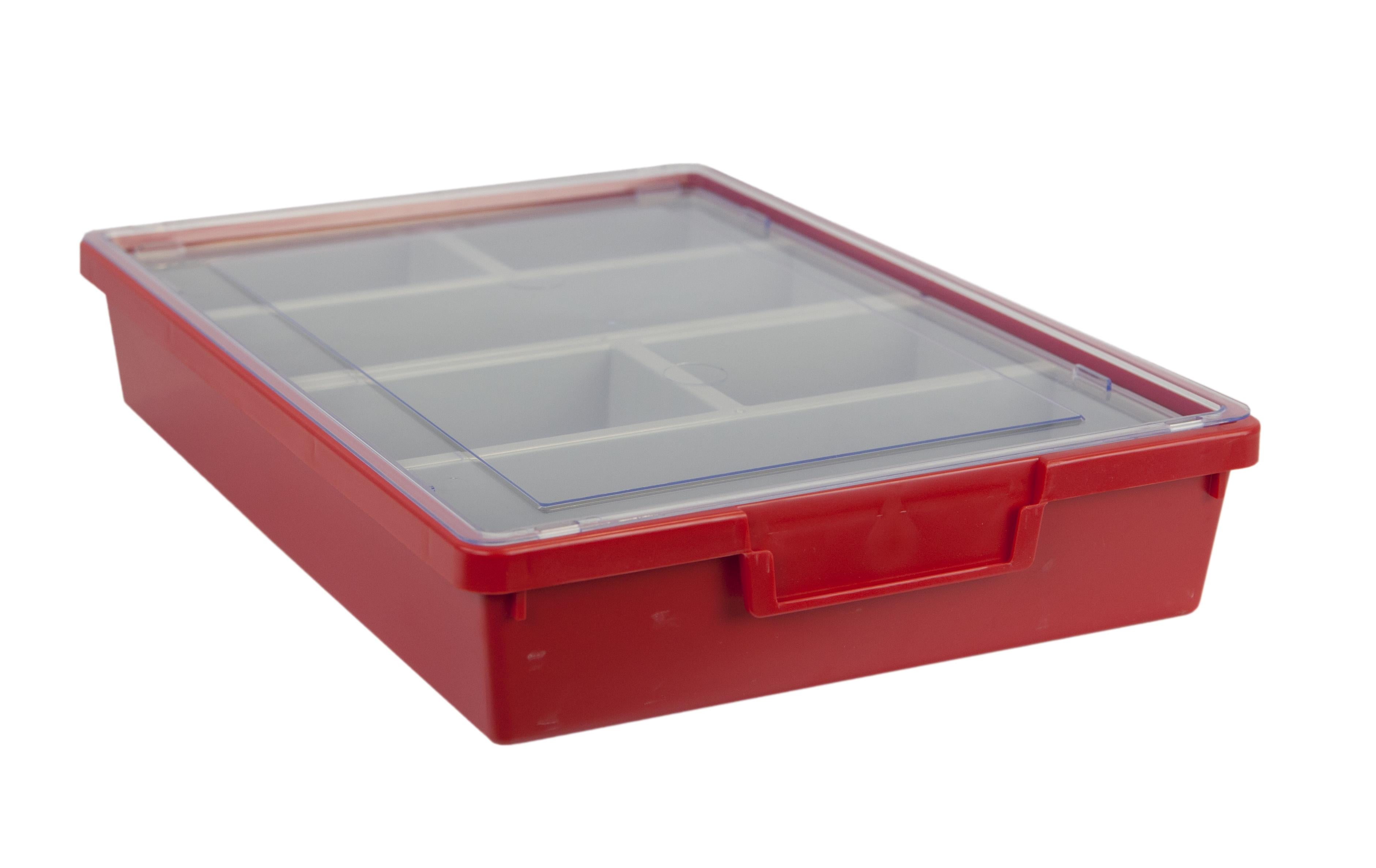 Bin/ Tote/ Tray Divider Kit - Single Depth 3" Bin in Primary Red - 3 ...