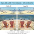 Toland Home Garden Adirondack Paradise Beach summer Flag Double Sided ...