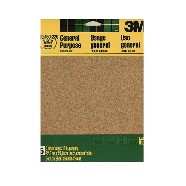 Sandpaper 9 in. x 11 in., assorted grit (pack of 6) - Walmart.com