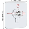 Adhesive Hooks Transparent Without Drilling, Detachable Screws Metal ...