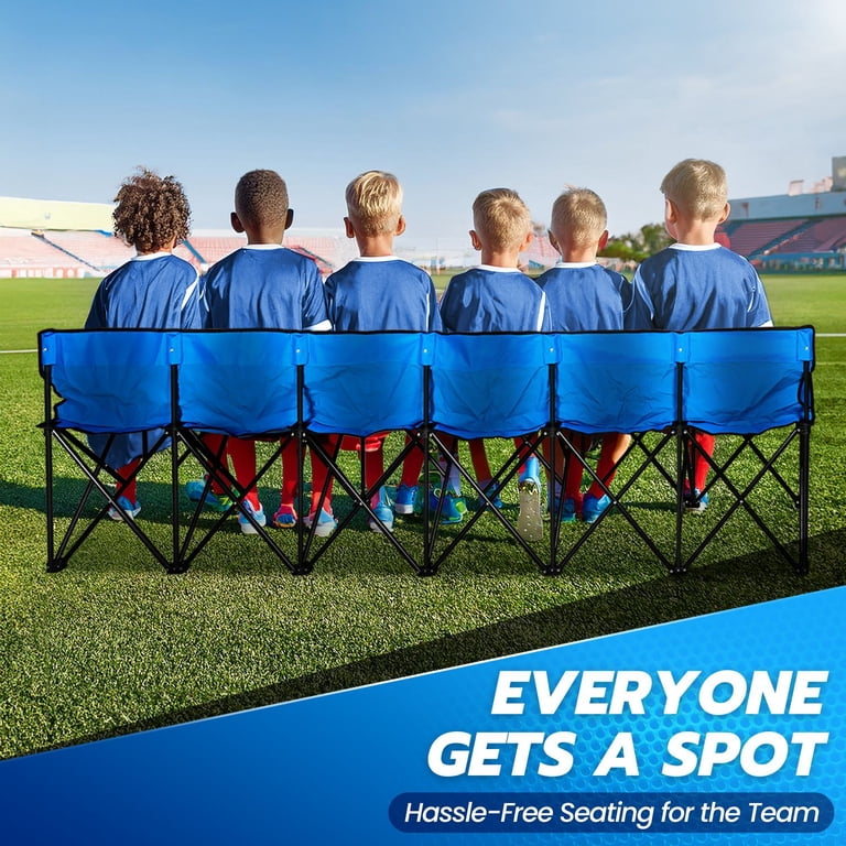 Folding Sports Bench QuickPlay PRO Folding Bench – 6 Seats, 3-Second ...