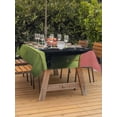 Black Cat Rectangle Outdoor Tablecloth with Umbrella Hole Boho Lack ...