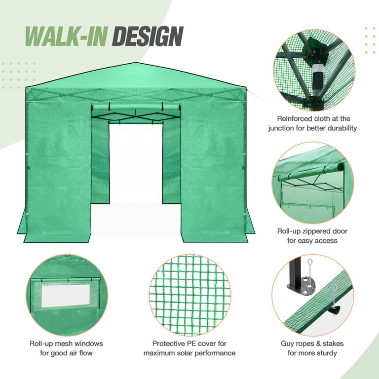 Eagle Peak 839x639 Portable Walkin Greenhouse Instant Pop Amazon.com
