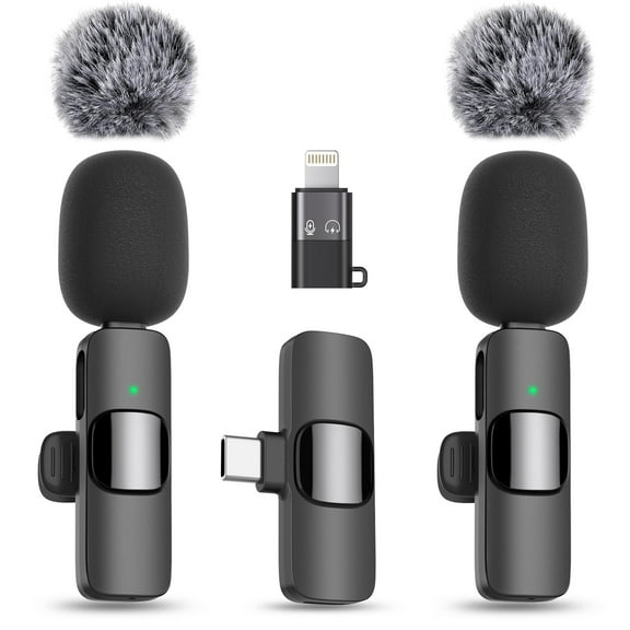Mini Lavalier Microphone for iPhone/Android/PC, Lav Mic with 45H ...