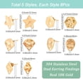 40Pcs 5 Styles 304 Stainless Steel Stud Earring Findings Mixed Shapes ...