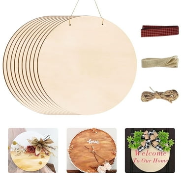 VATENICK 12 Inch Wood Circles for Crafts, 5Pcs Unfinished Wood Crafts ...