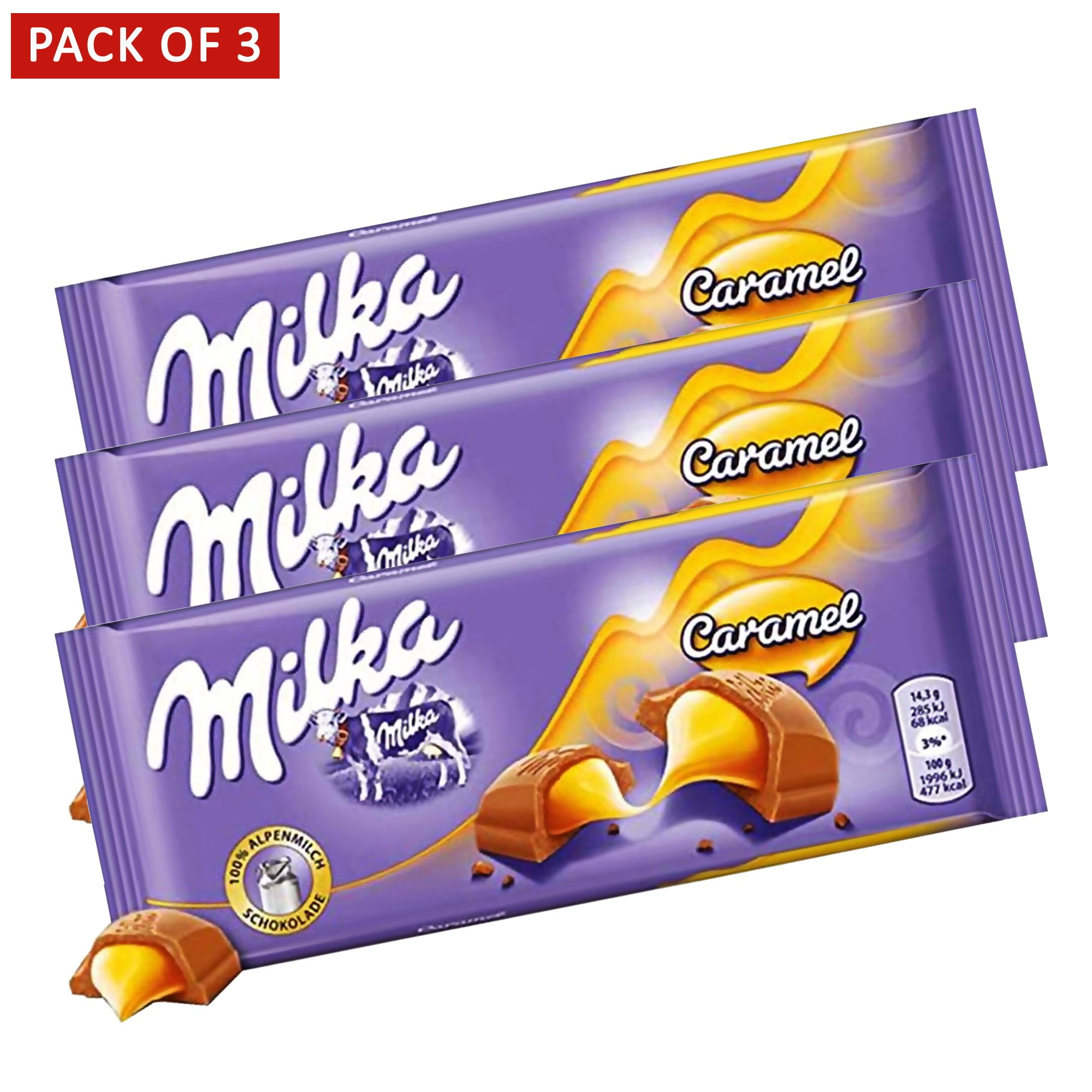 Milka Chocolate Caramel 100g (Pack of 3) | Walmart Canada