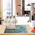 Qxltty Fantasy Butterfly Leather Drying Mat for Kitchen Countertops ...