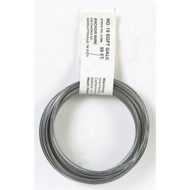 Hillman Utility Purpose 50ft Galvanized Steel 9Ga Wire for Hardware Use ...