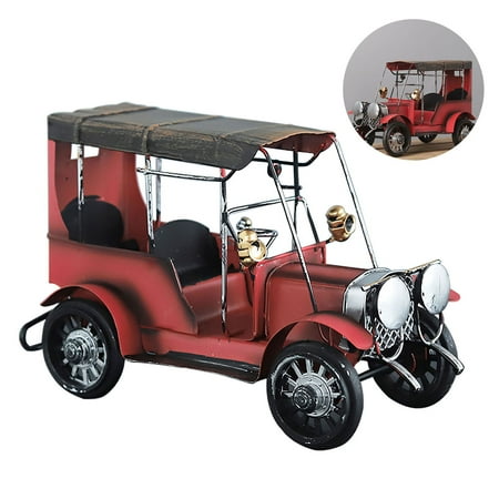 Old Car Model Vintage Car Ornament Rustproof Iron Vehicle Sculpture ...