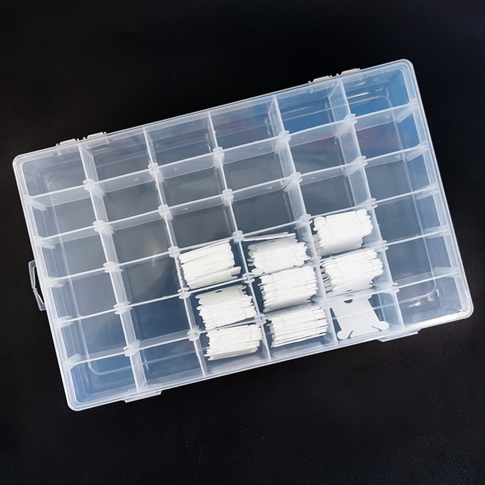 36 Grids Plastic Embroidery Floss Organizer Box & 50 Floss Bobbins ...