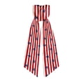Patriotic Wreath Sash for Front Door, Red White Stripe Wreath Satin ...