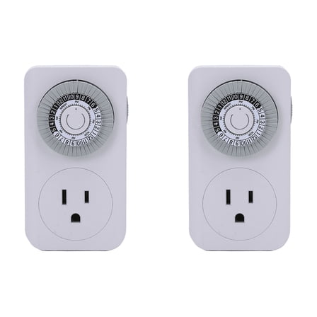 Kasonic Outdoor 24Hr Timer Outlet, Heavy-Duty, ETL Listed, 2 Outlets ...