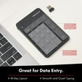 Macally Wireless Number Pad for Laptop - Slim 2.4G USB Number Keypad - 18 Key Rechargeable ...