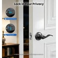 2 Pack Keyed Entry Door Lever, Same Key Wave Handle Lock for Exterior ...