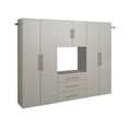 Prepac HangUps 90" Storage Cabinet Set G, 4 Pieces, Light Gray ...