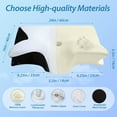 HOMCA Memory Foam Cervical Sleeping Pillow, 2 in 1 Ergonomic Contour ...