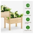 Homehours Raised Garden Bed 3 Tier Outdoor Wood Elevated Planter Box