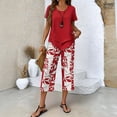 Women’s Capri Sets 2 Piece Outfits, Casual Summer Wide Leg Crop Pants ...