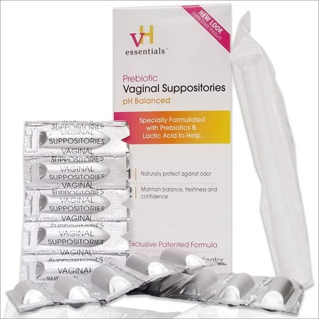 vH essentials pH Balanced Vaginal Suppositories - 15 count Box 15 Count ...