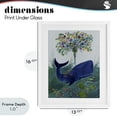 Stupell Industries A Flowery Whale White Framed Print Under Glass ...