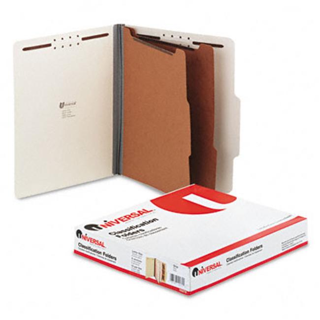 Universal Pressboard Classification Folder Letter 6-Section Gray ...