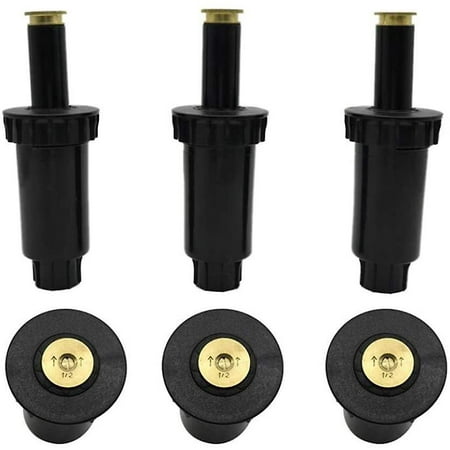 6 Pack Adjustable Pop Up Sprinklers - 1/2" 180 Degree Lawn Watering ...