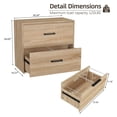 2 Drawer File Cabinet, Wood Lateral Filing Cabinet, Office File ...