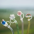 ROUYCD Silicone Straw Tips Cover 9 Pack Cute Silicone Reusable Drinking ... ROUYCD Silicone Straw Tips Cover 9 Pack Cute Silicone Reusable Drinking ...