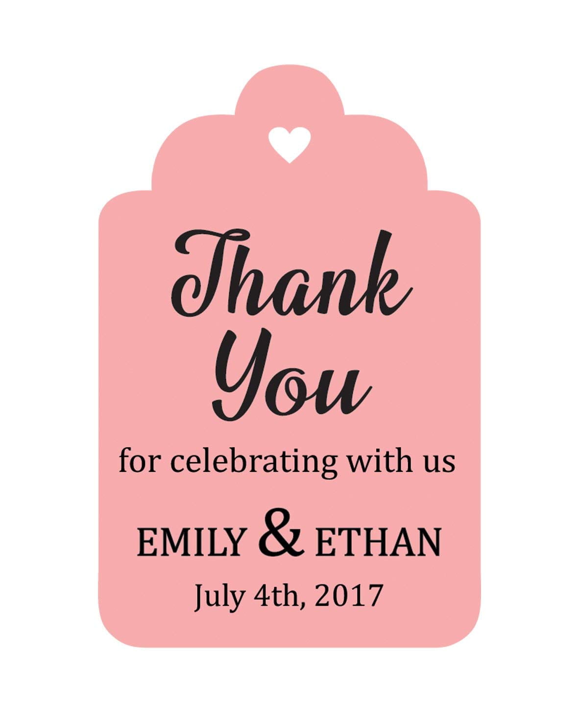 100 PCS Personalized Paper Tags Thank You For Celebrating Custom ...